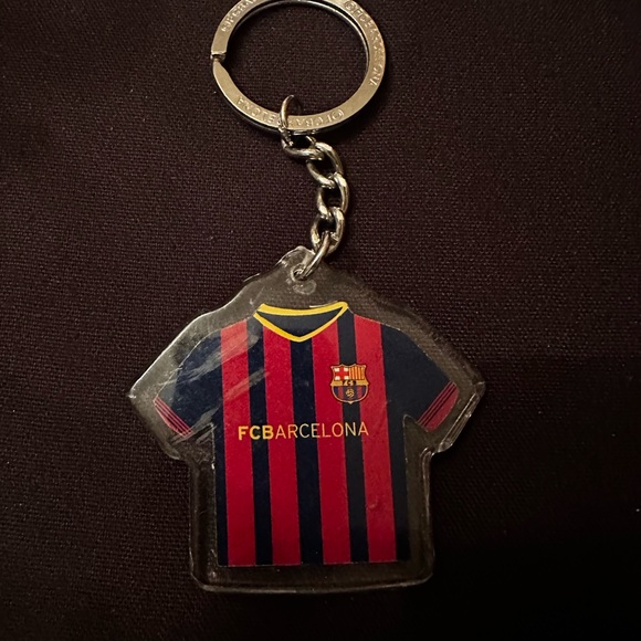 Other | Fc Barcelona Keychain With Red And Blue Stripes | Poshmark